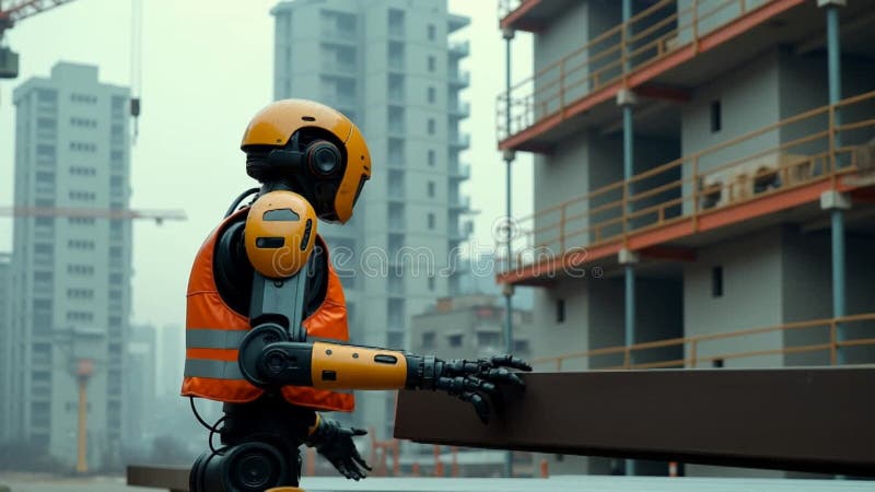 Robot Model Builder Skillfully Lifts and Places Heavy Beam on ...