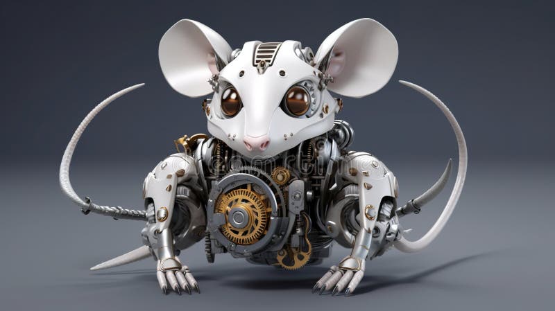 A Robot Mouse Sitting on Top of a Table. Generative AI Image. Stock ...