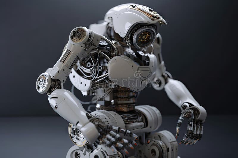 Robot with Moving Parts, Performing Complex Tasks Stock Illustration ...