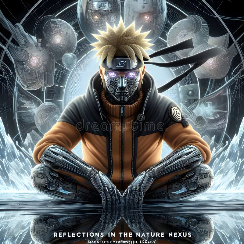 Robot Naruto meditating. stock illustration. Illustration of screenshot ...