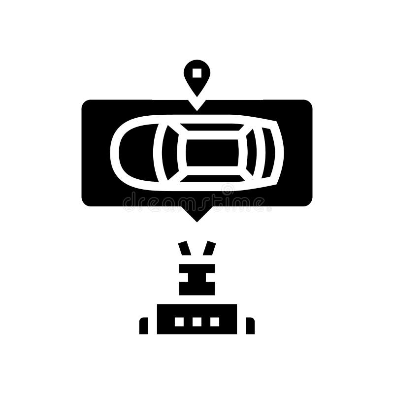 Robot Navigation Glyph Icon Vector Illustration Stock Vector ...