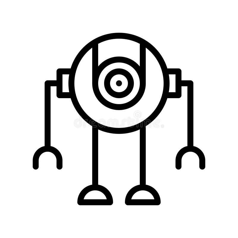 Robot Navigation Vector, Robotics Related Line Design Icon Stock ...