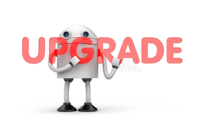 Robot needs an upgrade stock illustration. Illustration of cyborg ...