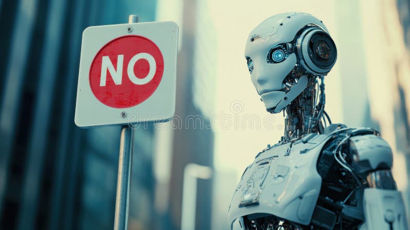 No Computer Sign Robot Stock Illustrations – 138 No Computer Sign Robot ...