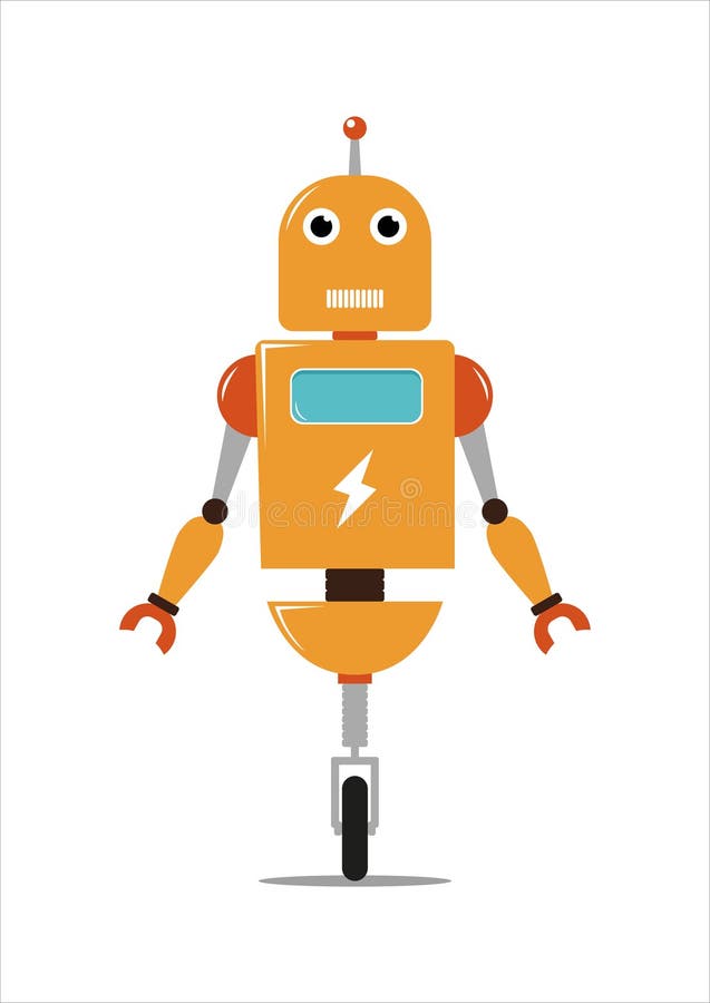 Cute Robot One Wheel Stock Illustrations – 94 Cute Robot One Wheel ...