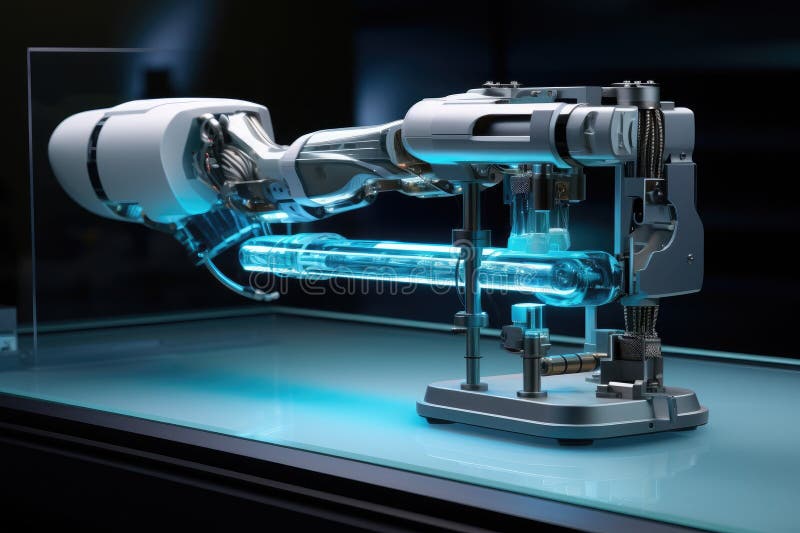 Robot Operating Laptop Computer 3d Model Robotic Arm Performing Surg ...