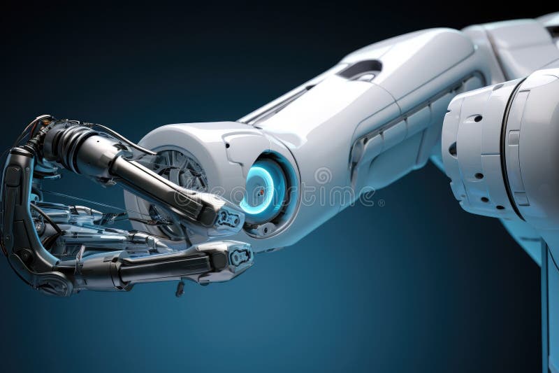 Robot Operating Laptop Computer 3d Model Robotic Arm Performing Surg ...