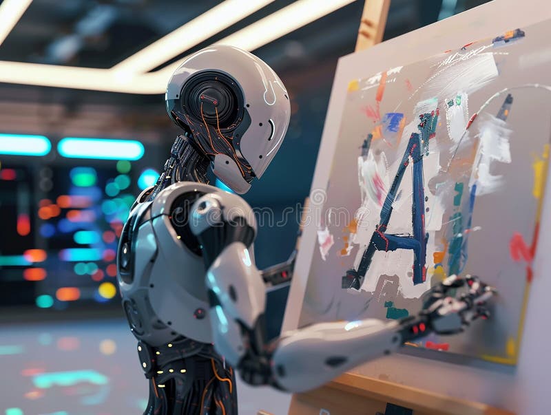 Robot Letter Z on Grunge Background 3D Render Illustration Stock ...