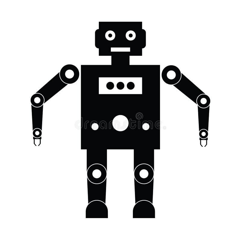 Robot parts icon set stock illustration. Illustration of industrial ...