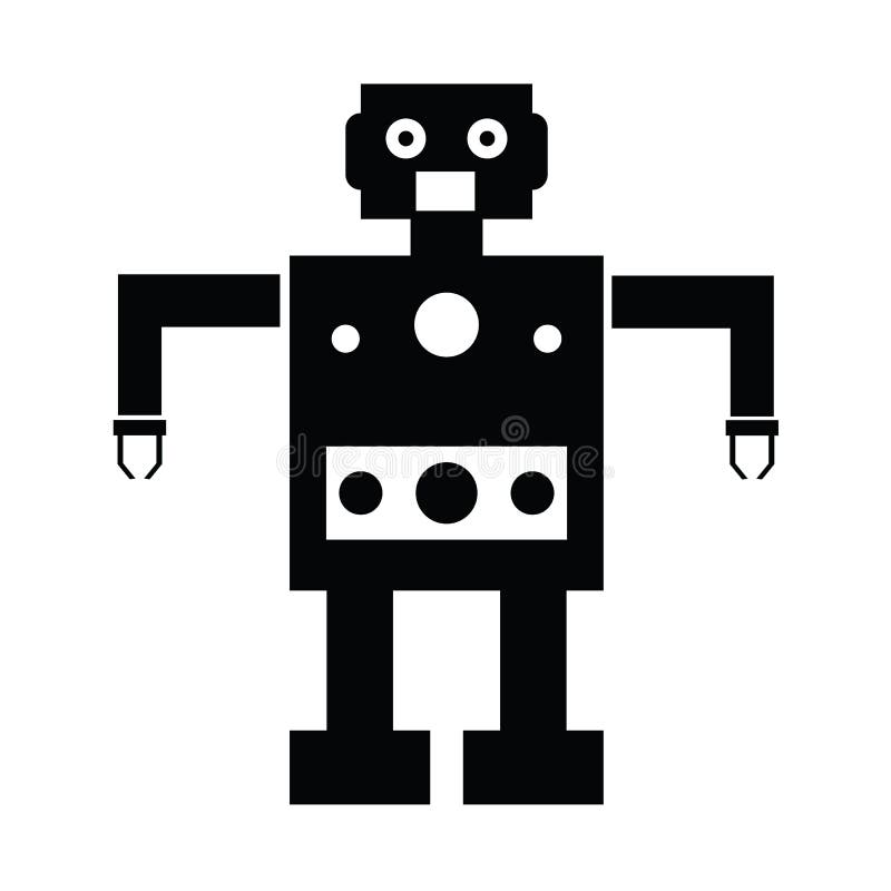 Robot parts icon set stock vector. Illustration of computer - 102686862