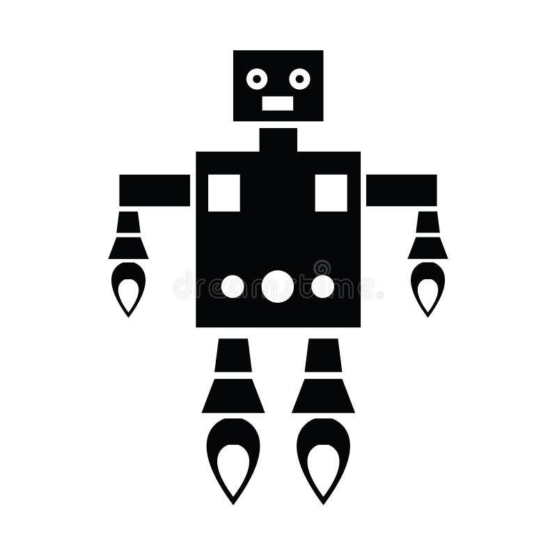 Robot parts icon set stock vector. Illustration of digital - 102686882