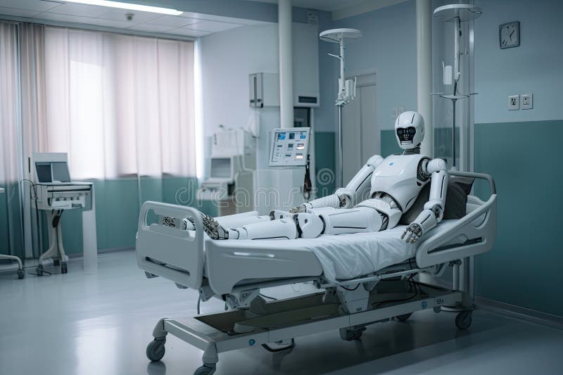 Robot, Performing Complex on Human Patient Stock Illustration ...