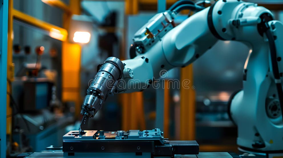 Robot Performing a Final Quality Inspection on a Present, Quality ...