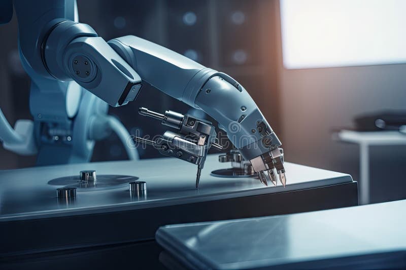 Robot Performing on Patient, Wielding Precise Surgical Instruments ...