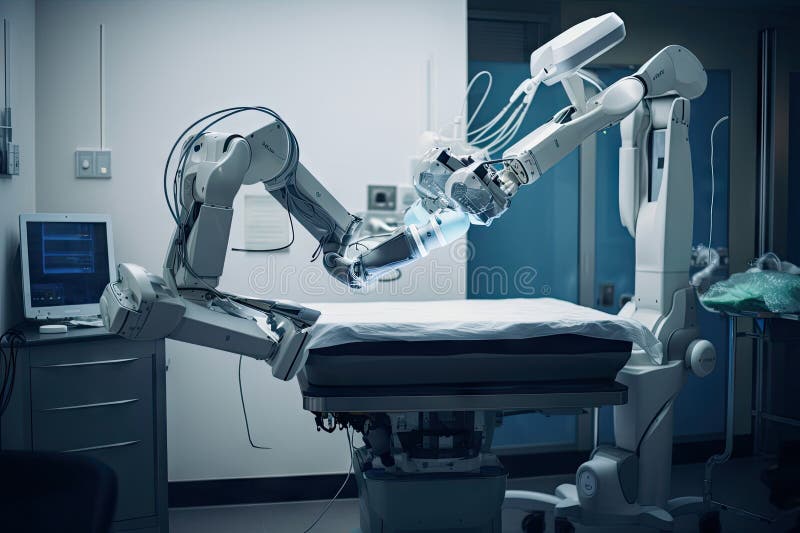 Robot Performing on Patient, Wielding Precise Surgical Instruments ...