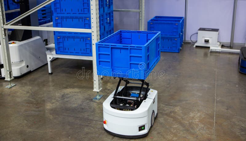 Robot Picking Materials from Rack Stock Photo - Image of future ...