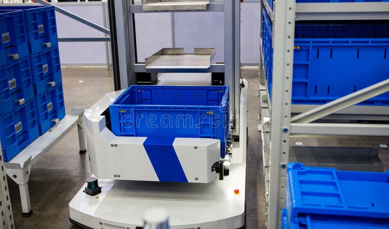 Robot Picking Materials from Rack Stock Image - Image of modern, indoor ...