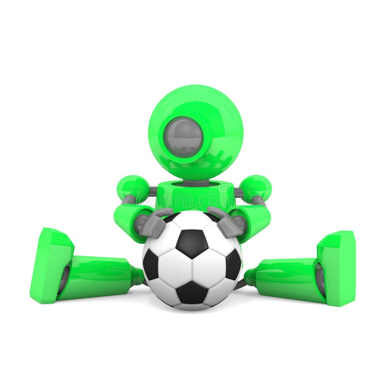 Robot Play Ball render stock illustration. Illustration of render ...