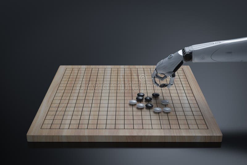 Robot play go stock illustration. Illustration of cyborg - 148601889
