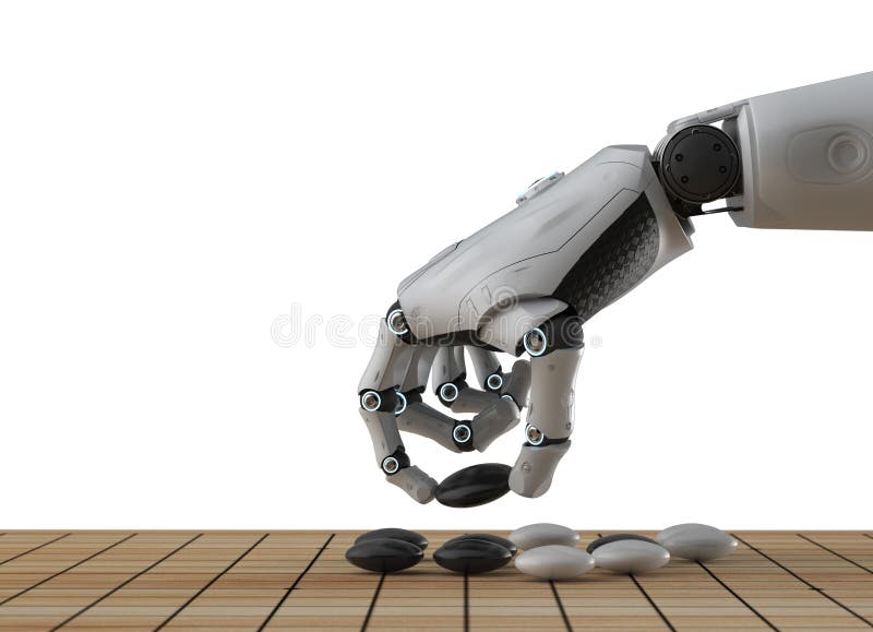 Robot play go stock illustration. Illustration of cyborg - 148601889