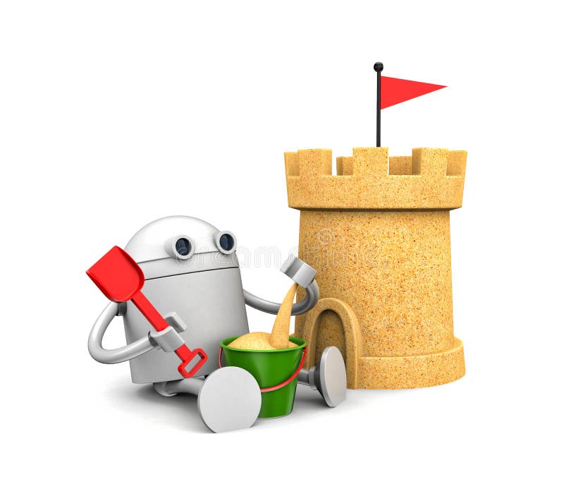 Robot Plays the Piano Artificial Intelligence Concept 3d Illustration ...