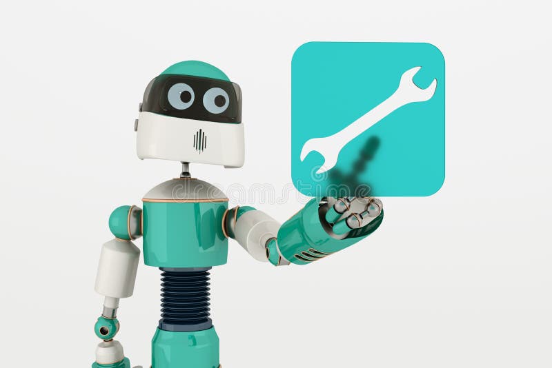 Robot Point Out Maintenance Icon Stock Illustrations – 15 Robot Point ...