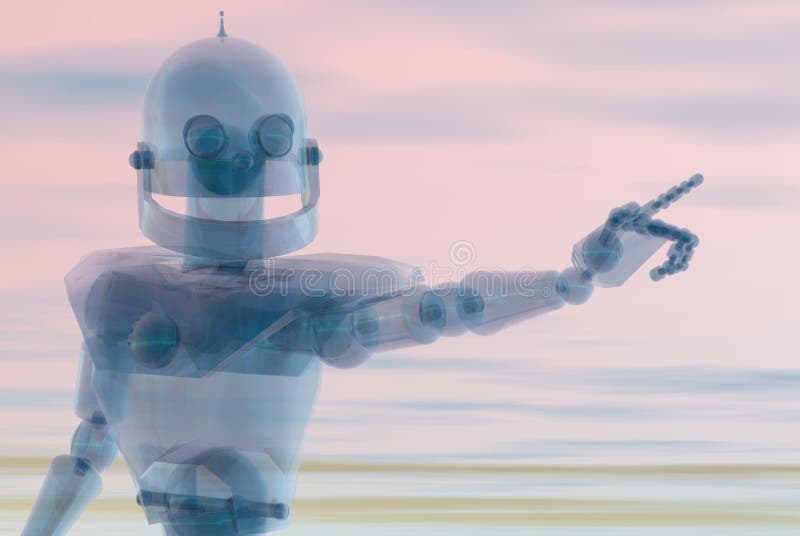 Robot Pointing At Light Picture. Image: 1311015