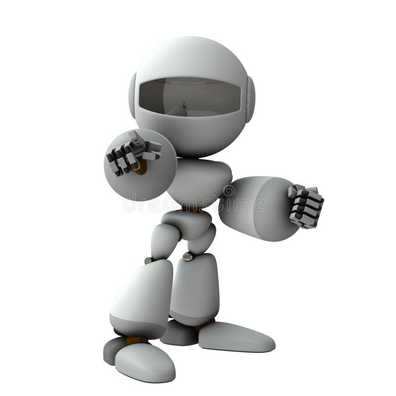 A Robot Pointing at Me from the Front. Stock Illustration ...