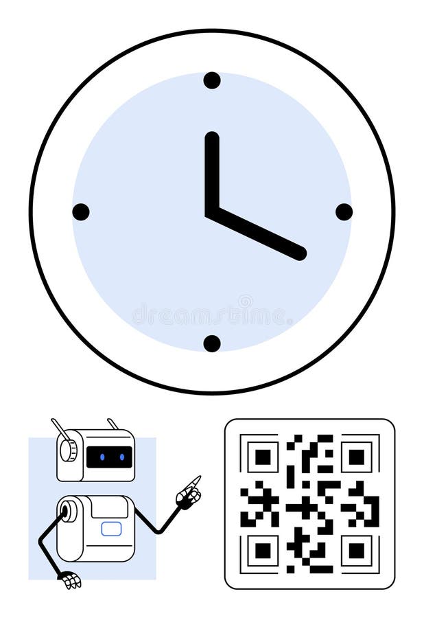 Qr Code Clock Stock Illustrations – 251 Qr Code Clock Stock Illustrations, Vectors & Clipart ...