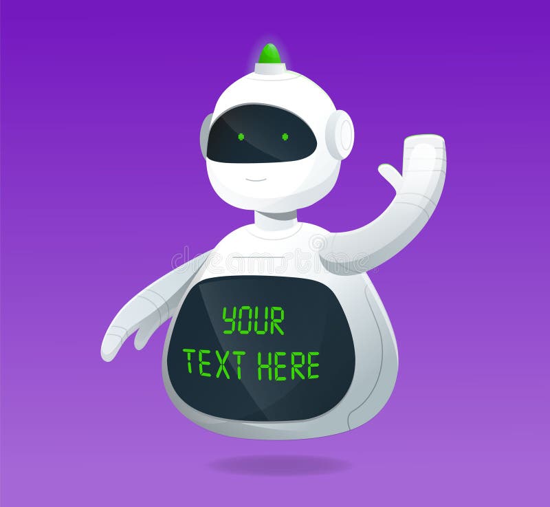 Robot Poster with Your Text Here Stock Vector - Illustration of cyborg ...