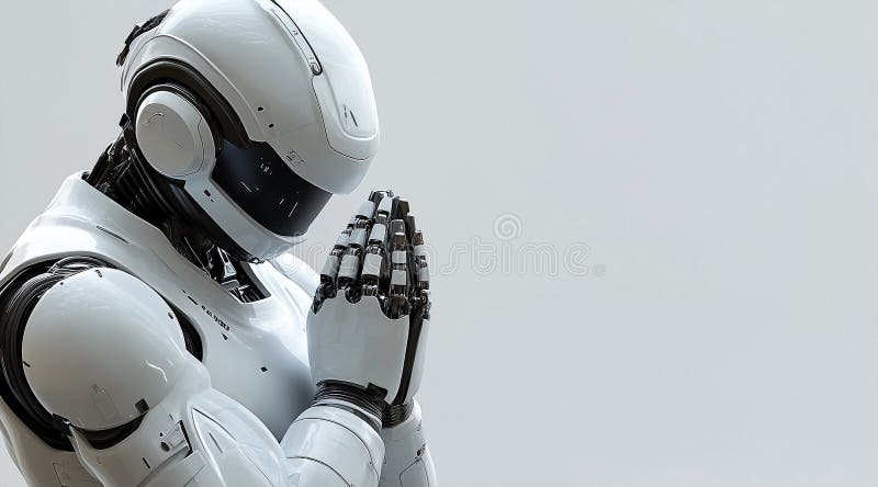 Robot in Prayer, Conceptual AI, the Future of Artificial Intelligence ...