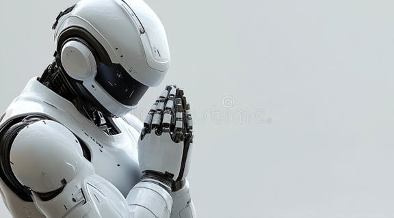 Robot in Prayer, Conceptual AI, the Future of Artificial Intelligence ...