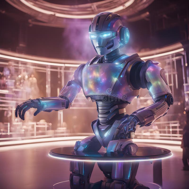 A Robot Projecting Dazzling Holographic Displays, Designed for ...