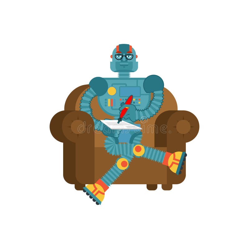 Robot Psychologist. Cyborg Psychotherapist Stock Vector - Illustration ...