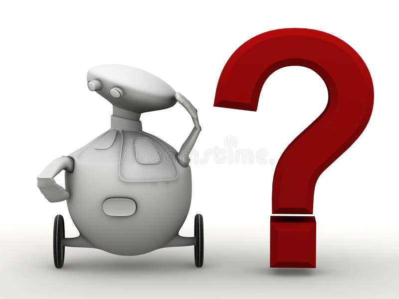 Robot question stock illustration. Illustration of background - 12338868