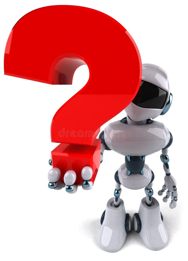 Robot and question stock illustration. Illustration of science - 13017685