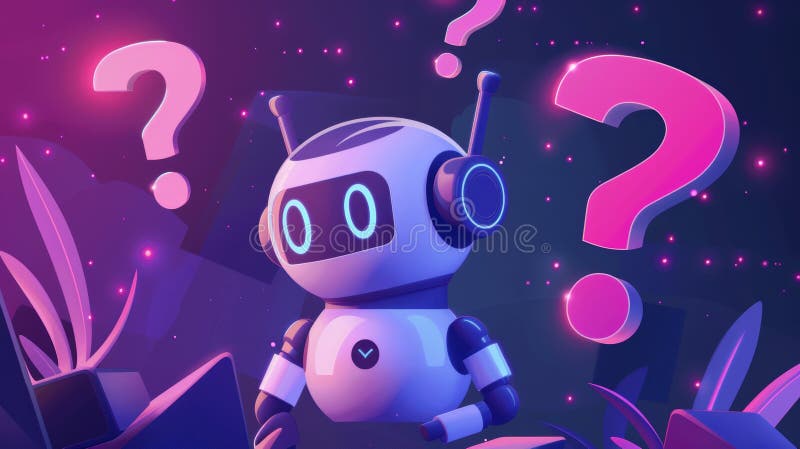 Robot Question Mark Faq Customer Support, Answering and Online ...