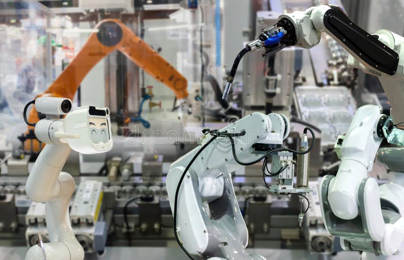 Robot Industrial 4.0 of Things Technology Robot Arm and Man Using ... Robot Industrial 4.0 of Things Technology Robot Arm and Man Using ...