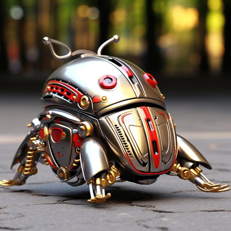 Robot on the Road, Technology Concept Stock Illustration - Illustration ...