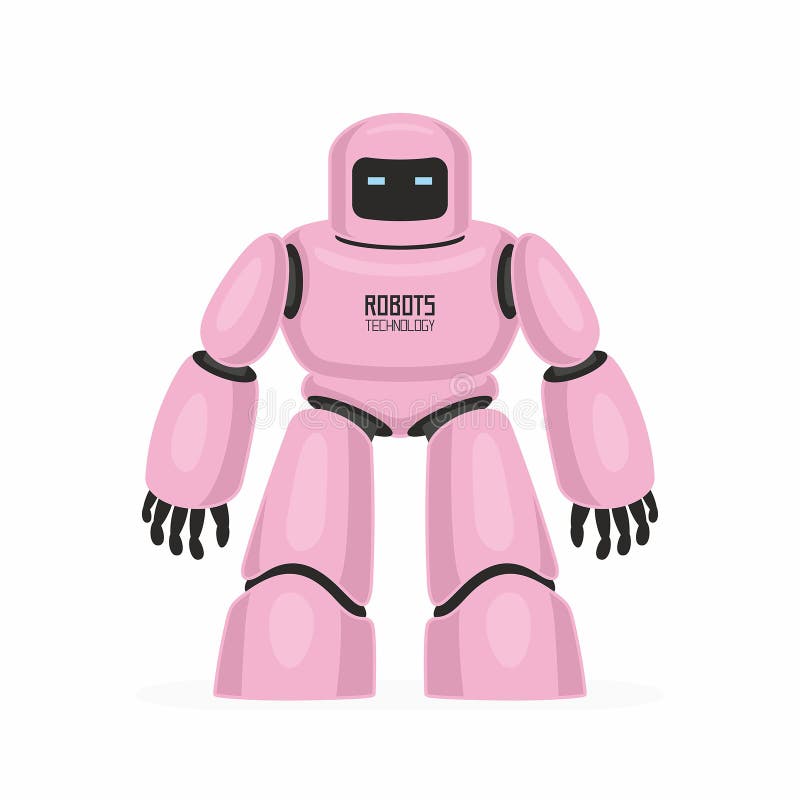 Robot rosado ilustración del vector. Ilustración de viejo - 115606191