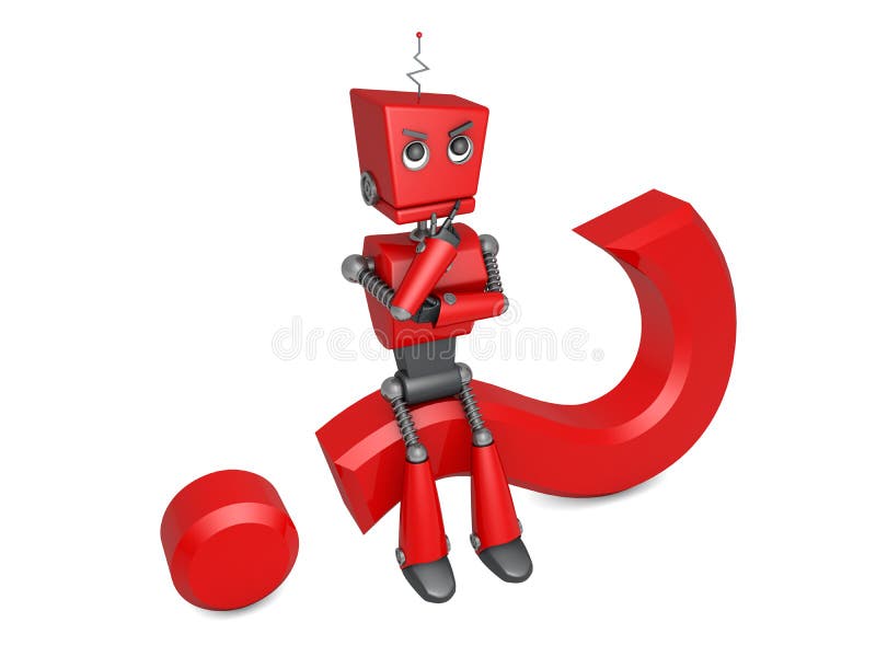 Robot rouge illustration stock. Illustration du croyez - 46376812
