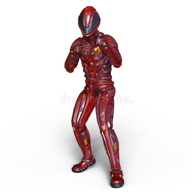 Robot rouge illustration stock. Illustration du intelligence - 95875563