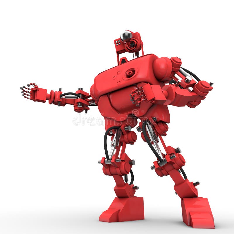 Robot Hydraulique De Voiture Illustration Stock - Illustration du ...