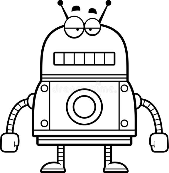 Robot rouge impassible illustration de vecteur. Illustration du mûr ...