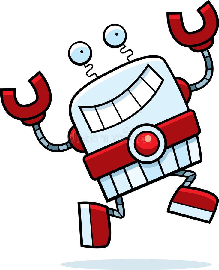 Robot Running stock vector. Illustration of robot, technology - 15787746