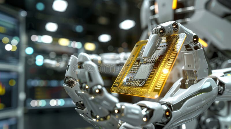 The Robot S Delicate Touch.AI Generated Image Stock Image - Image of ...