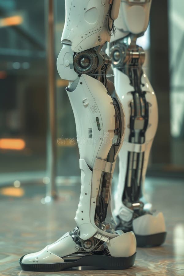 The Robot S Leg. the Concept of Robotics Stock Photo - Image of ...