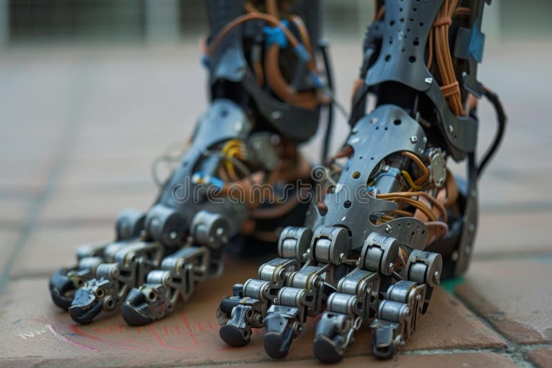 The Robot S Leg. the Concept of Robotics Stock Photo - Image of legs ...
