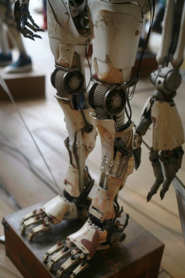 The Robot S Leg. the Concept of Robotics Stock Photo - Image of ...