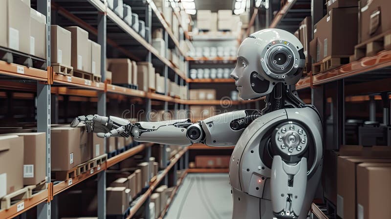 A Robot S Task of Organizing Boxes on a Shelf in a Warehouse Setting ...